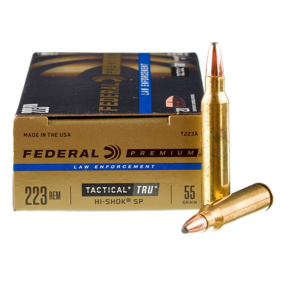 Federal LE Tactical .223 Remington Ammunition 20 Rounds Hi-Shok SP 55 ...