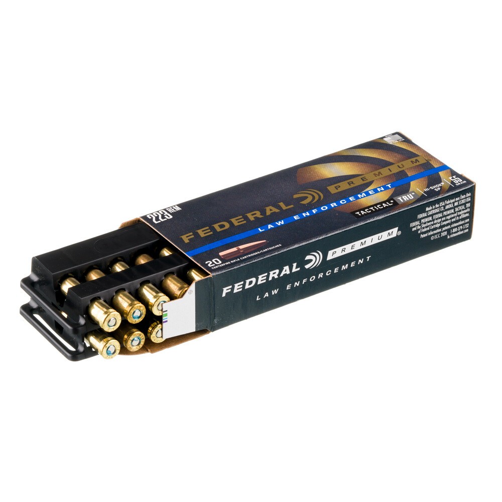 Federal LE Tactical .223 Remington Ammunition 20 Rounds Hi-Shok SP 55 ...
