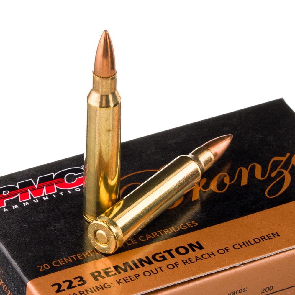 PMC Bronze .223 Rem Ammo - 55 Grain FMJBT, 20 Rounds [FC-741569060080]