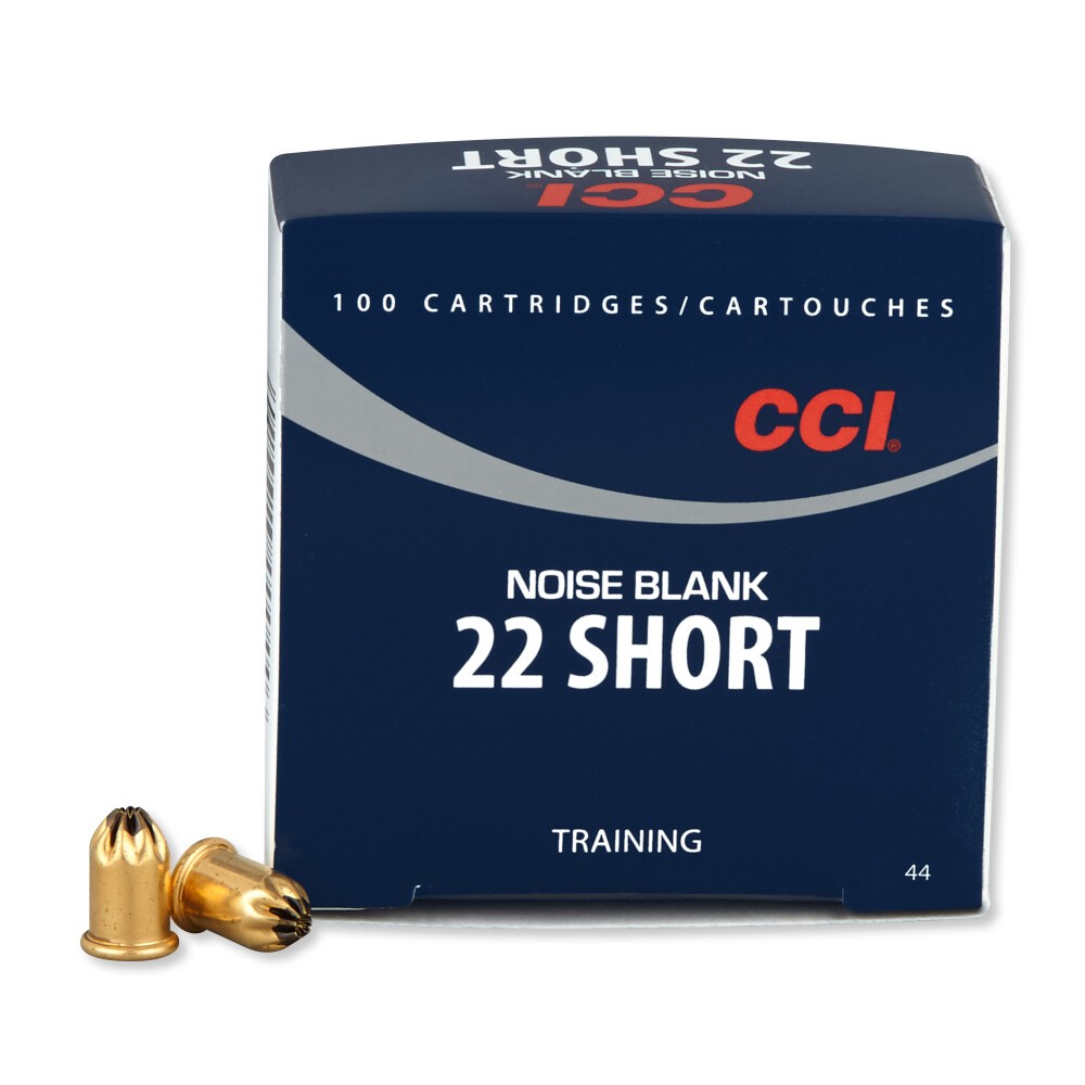 CCI .22 Short Noise Blank 100 Rounds Crimped Brass Case 0044 [FC ...