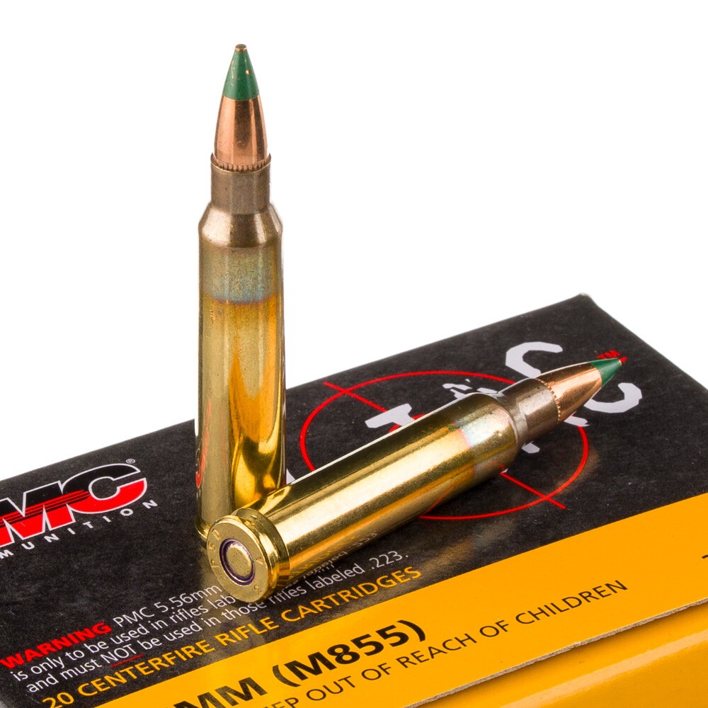 PMC X-TAC 5.56 NATO M855 Ammo – 62 Grain Green Tip, 1000 Rounds
