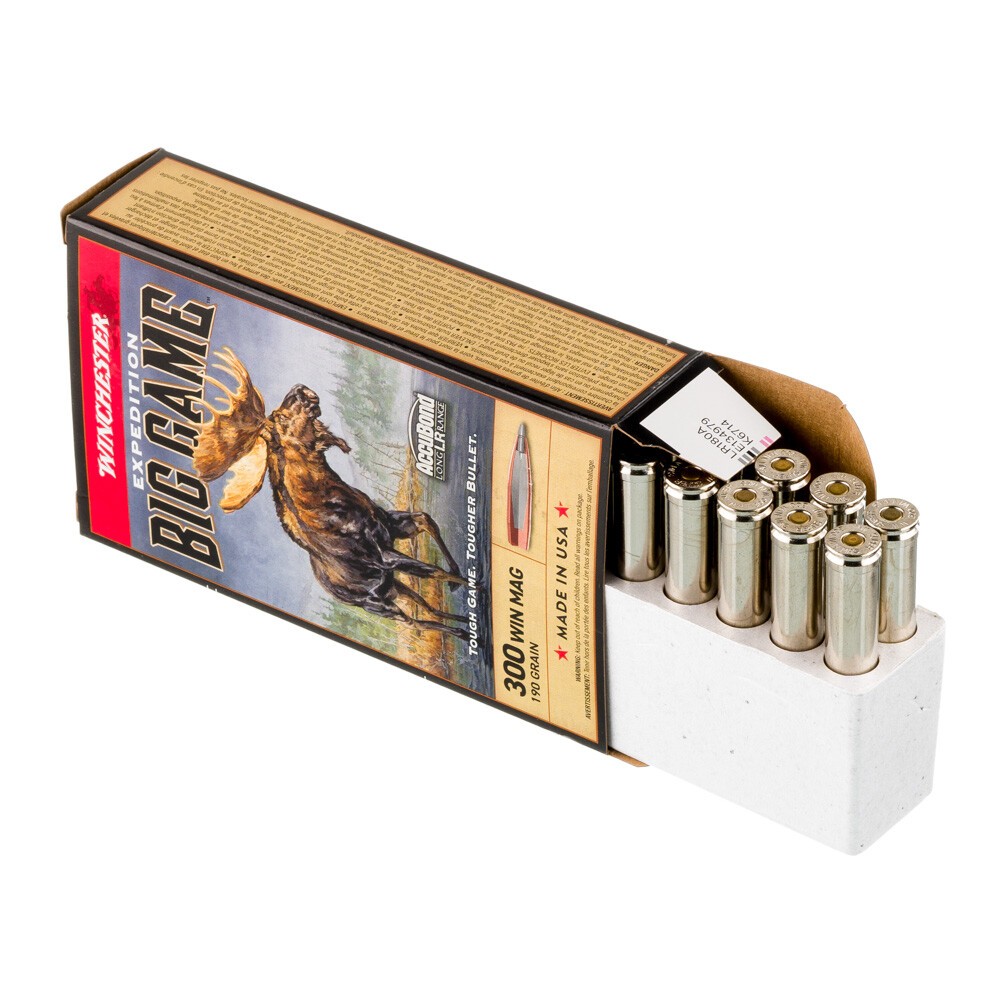 Winchester Expedition .300 Win Mag Ammunition 20 Rounds AccuBond 190 ...