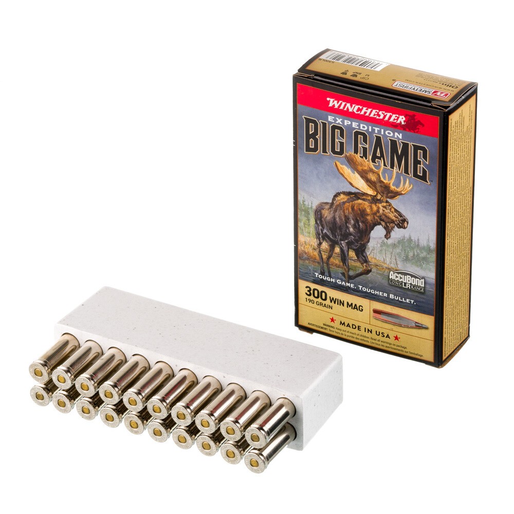 Winchester Expedition .300 Win Mag Ammunition 20 Rounds AccuBond 190 ...