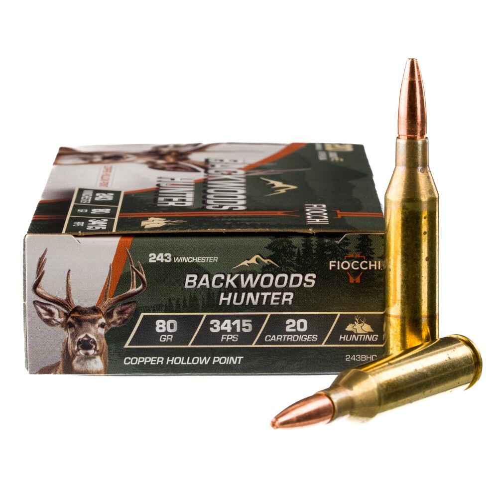 Fiocchi Backwoods Hunter .243 Winchester 80gr CHP Ammunition 20rds