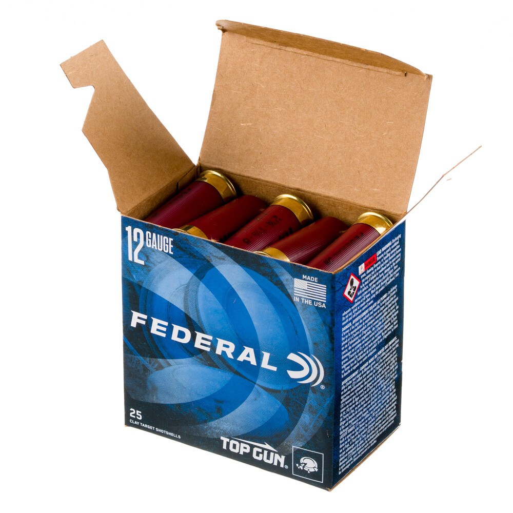 Federal Top Gun Target 12 Gauge Shotshell 250 Rounds 2 3/4" #8 Lead 1 1 ...