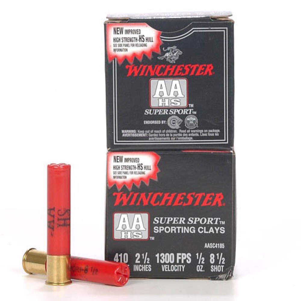Winchester .410 Bore Shotshell 250 Rounds 2-1/2" #8.5 Shot 1/2 Ounce ...