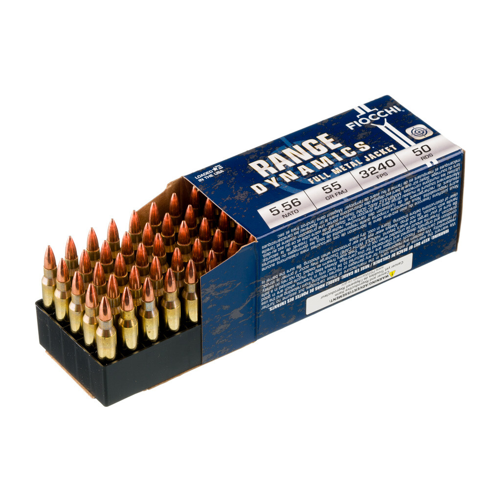 Fiocchi 5.56 NATO 55gr FMJBT Ammo 1000 Rounds [FC-762344864259]