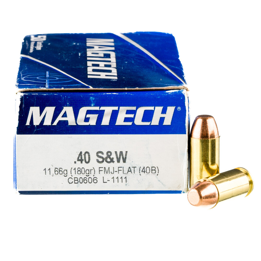 Magtech .40 S&W 180 Grain FMJ-FP Ammo 1000 Rounds [FC-754908162703]