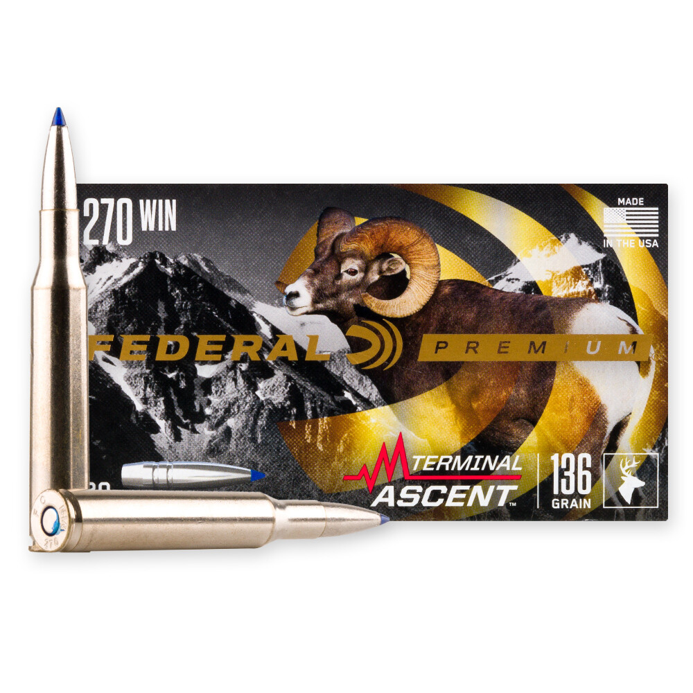 Federal Terminal Ascent .270 Win Ammo 136 Grain 20 Rounds [FC-604544659368]