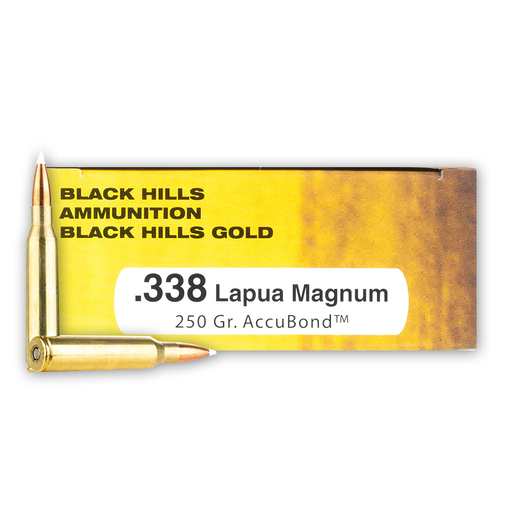 Black Hills Gold .338 Lapua Magnum Ammunition 20 Rounds AccuBond 250 Grain