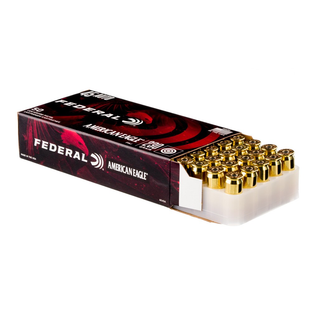Federal American Eagle .45 ACP Ammunition 1000 Rounds FMJ 230 Grain [FC ...