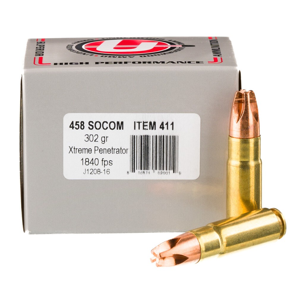 Underwood Ammo .458 SOCOM Ammunition 20 Rounds Xtreme Penetrator 302 ...
