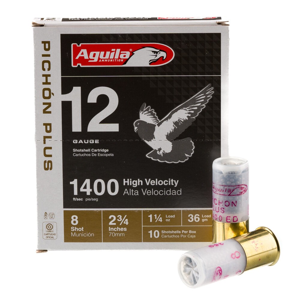 Aguila Pichón Plus 12 Gauge Ammunition 10 Rounds 2-3/4" #8 Lead [FC ...