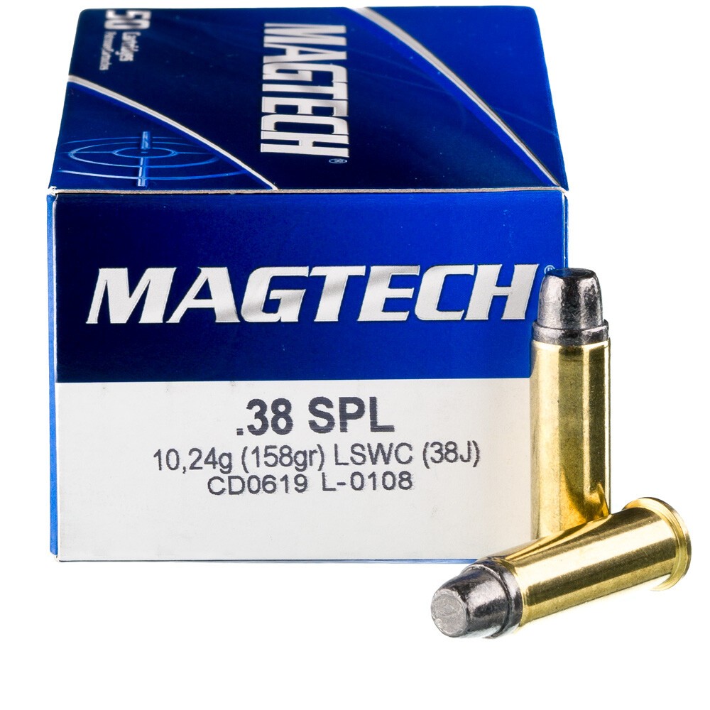 Magtech .38 Special Ammo 50rds LSWC 158gr [FC-754908161713]