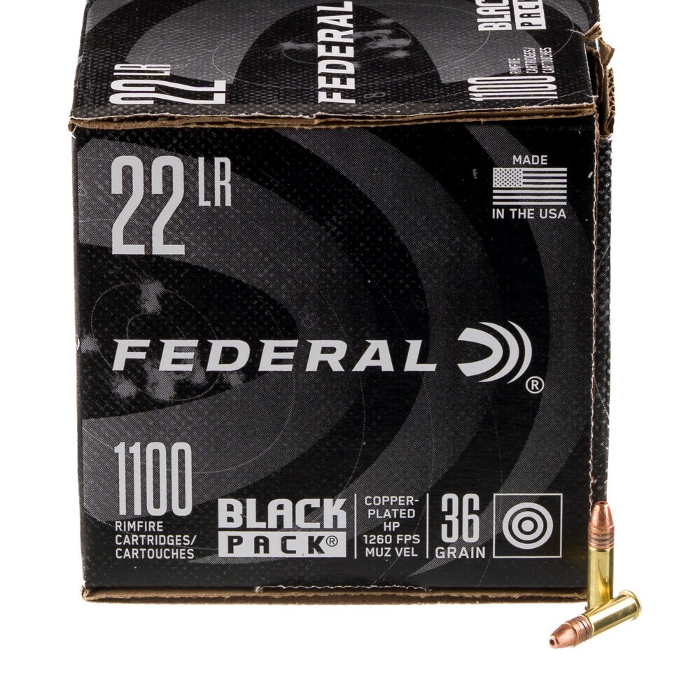 Federal .22 LR Ammunition 1100 Rounds CPHP 36 Grains