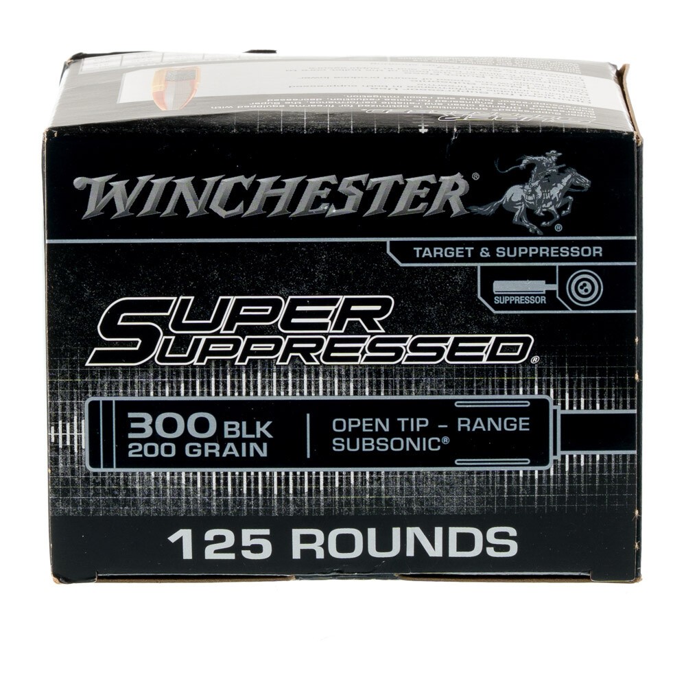 Winchester Super Suppressed .300 AAC Blackout 200gr Open Tip 125rds
