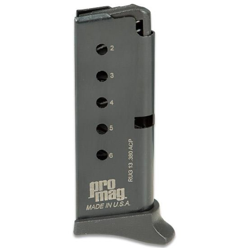 ProMag Ruger LCP Magazine .380 ACP 6 Rounds Steel Black [FC-708279009006]