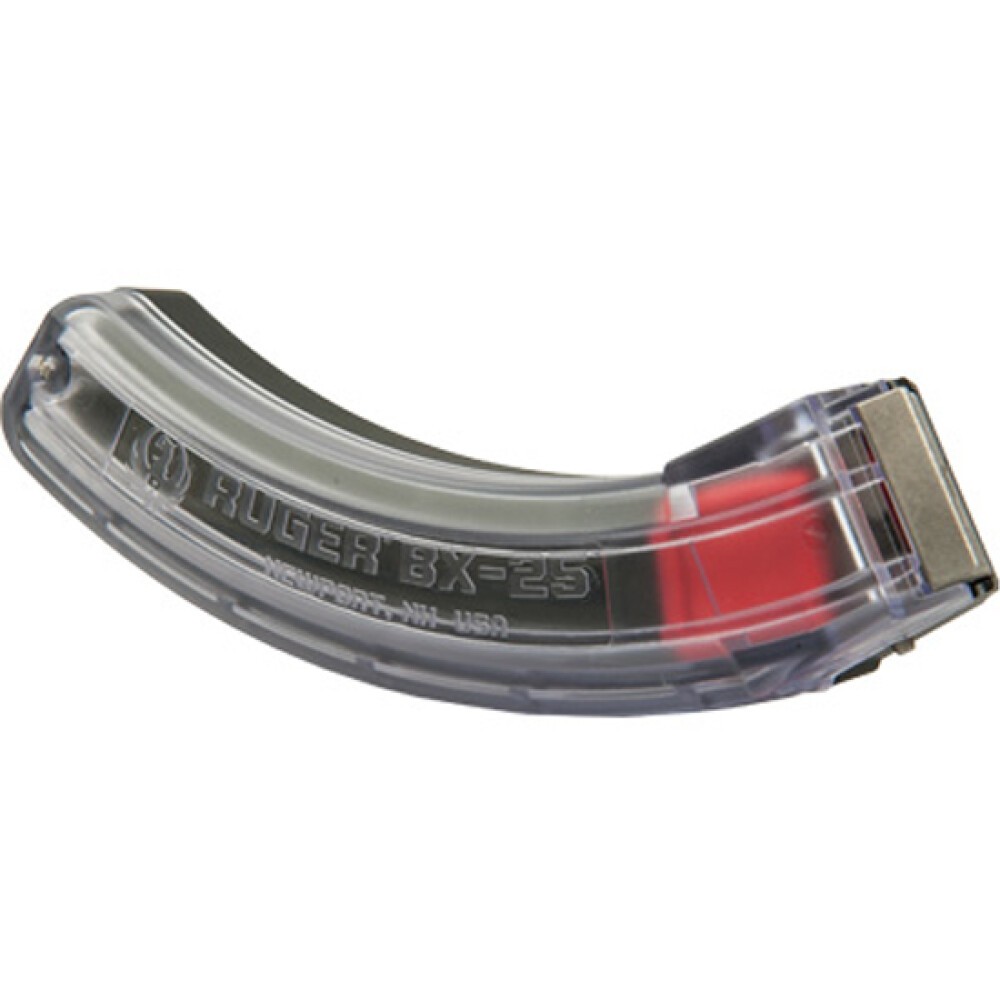 Ruger 10/22 BX-25 .22 LR 25-Round Clear Polymer Mag [736676905911]