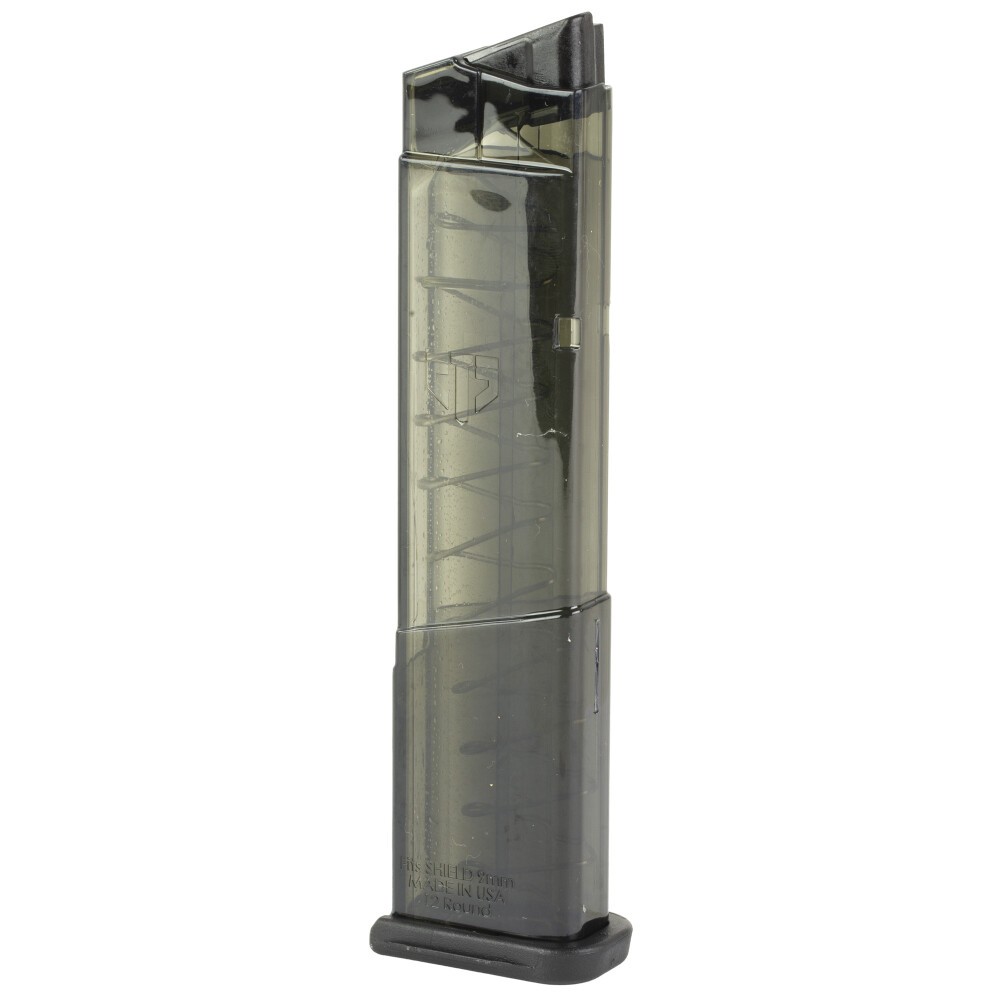 ETS Magazine 9mm 12rds For S&W M&P Shield Carbon Smoke [850016478894]