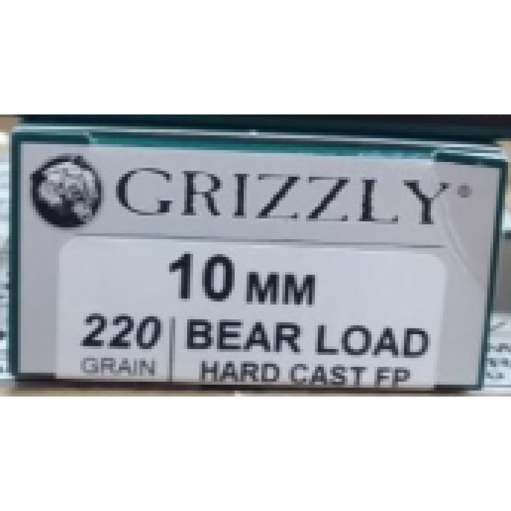 Grizzly Cartridge Co. Bear Load 10mm Auto Ammunition 20 Rounds Hard ...