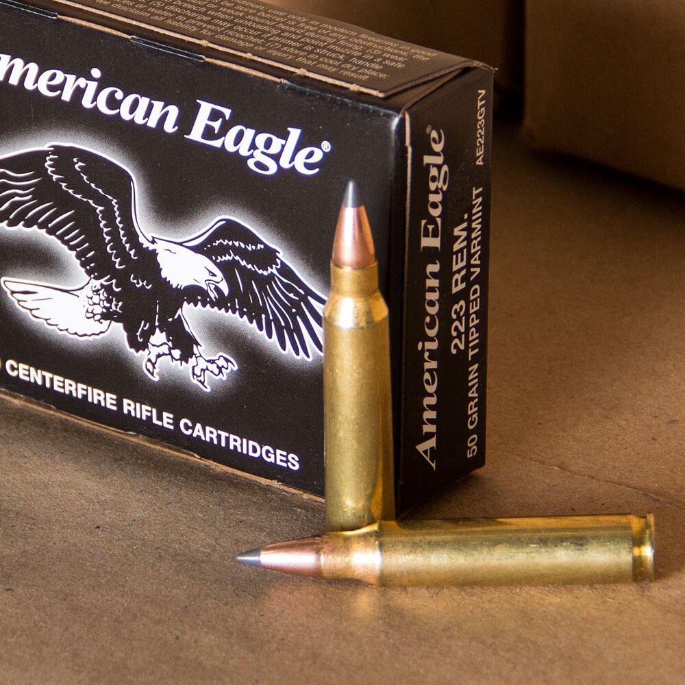 Ammo .223 Rem Federal American Eagle 50 Grain Polymer Tip Bullet 3325 ...