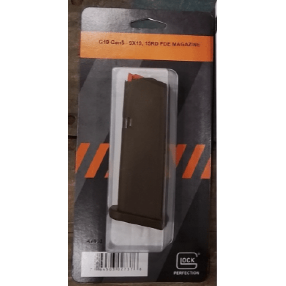 Glock 19 9mm Luger Factory Magazine 15 Rounds FDE