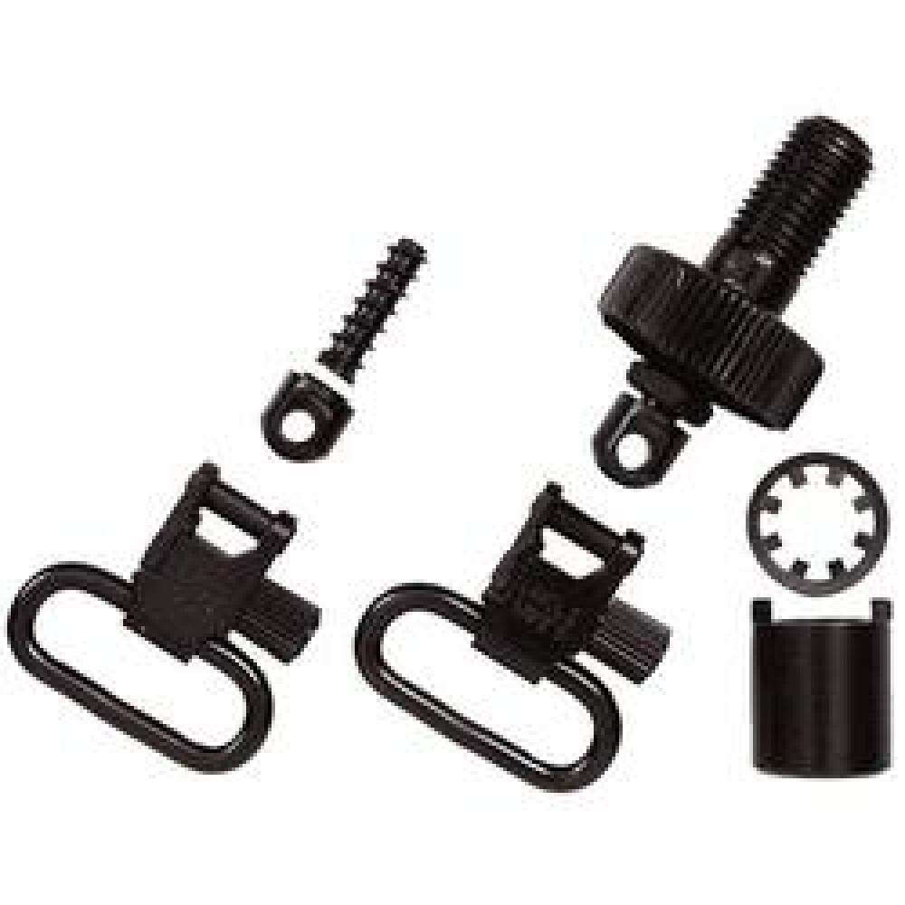 Uncle Mike's Mossberg 500 Shotgun Swivel Cap Set Steel Black [43699181025]