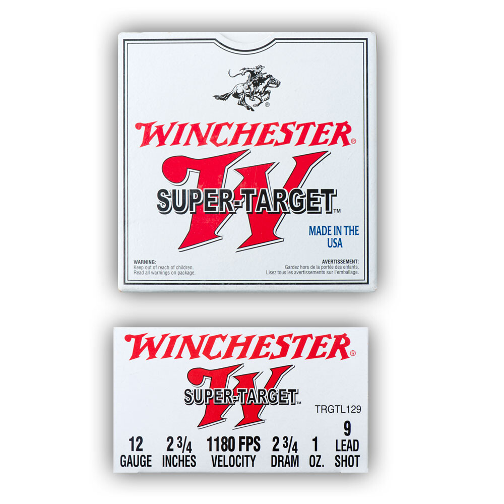 Winchester Super-Target 12 Gauge Shotshell 250 Rounds 2 3/4" #9 Lead 1 ...